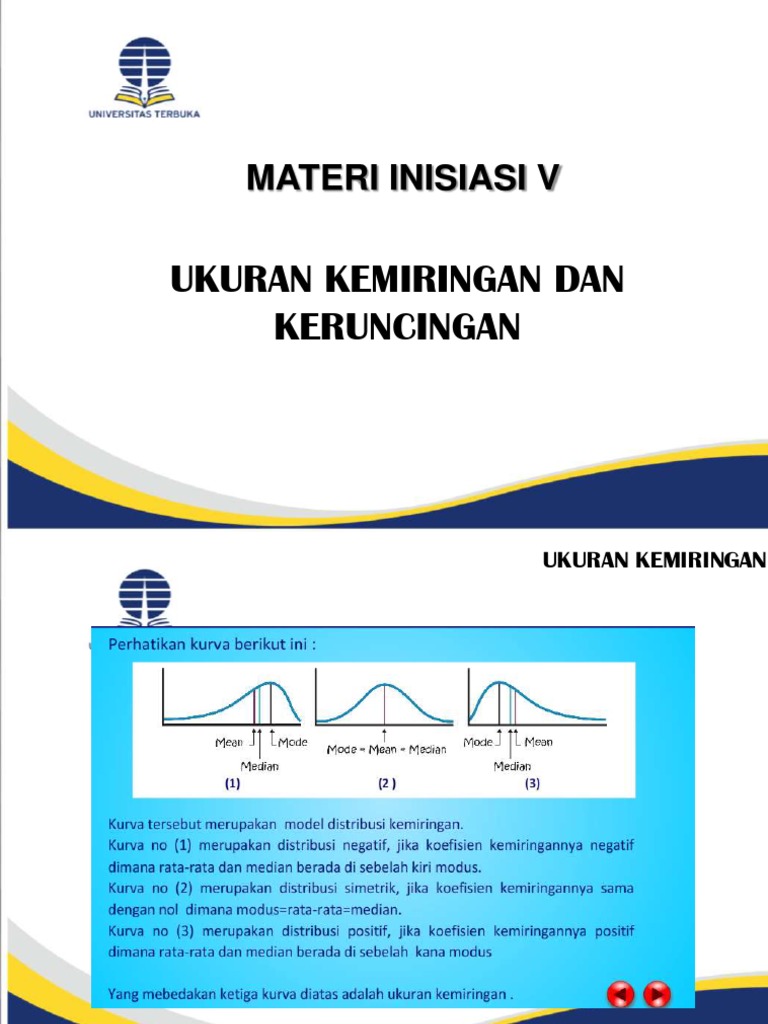 Modul 5 - Kemiringan Dan Keruncingan PDF | PDF