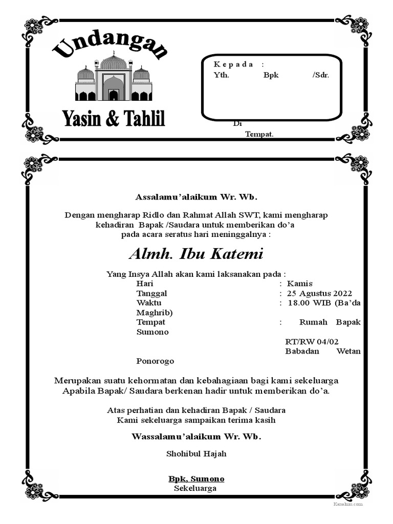 Undangan Model Besar 3 | PDF