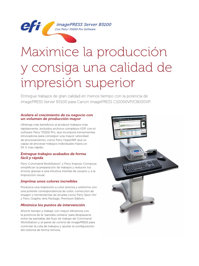 Efi Fiery Canon b5100 Ds PDF | PDF