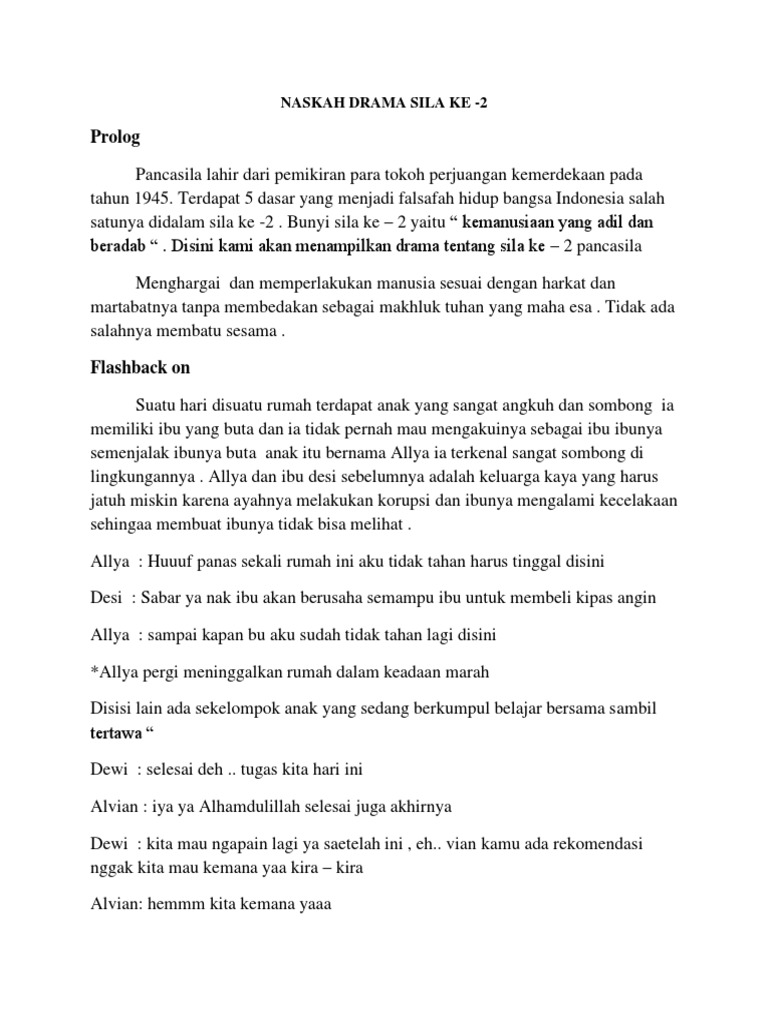 Naskah Drama Sila Ke 2 Jeni | PDF | Puisi
