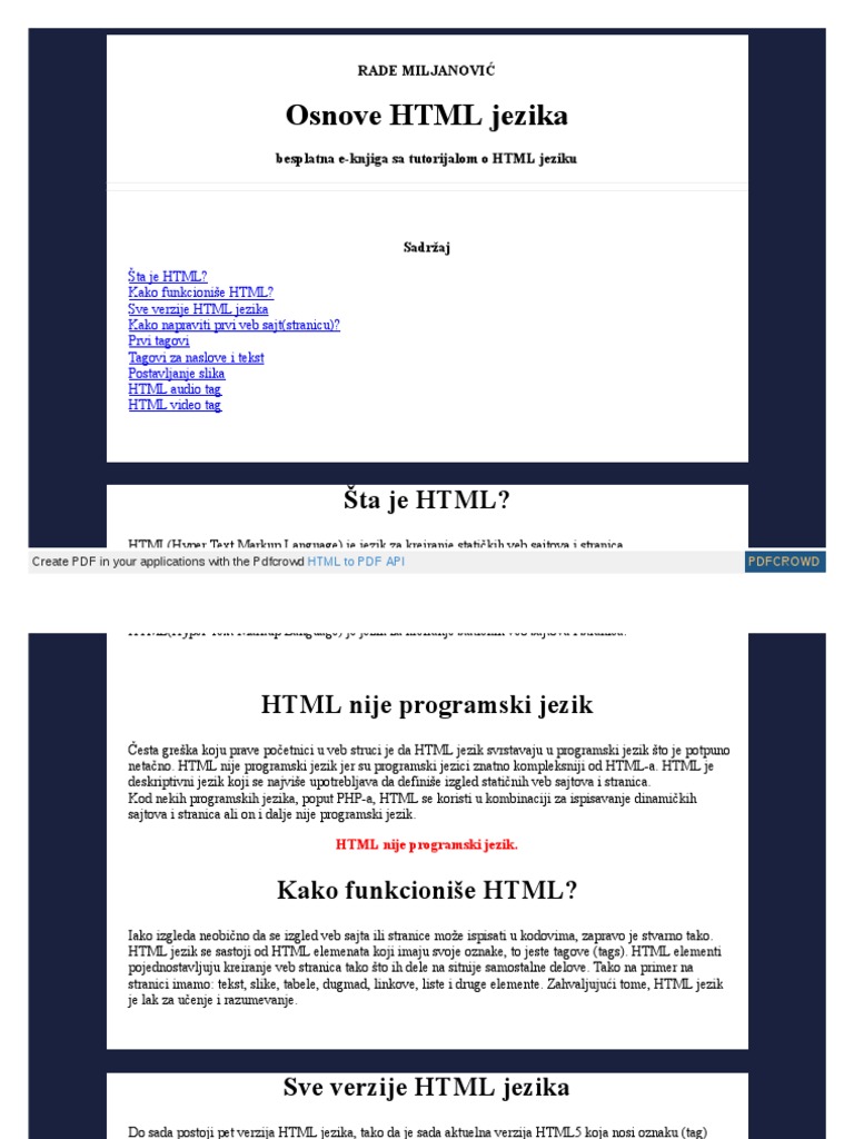 osnove_html_jezika(1) | PDF