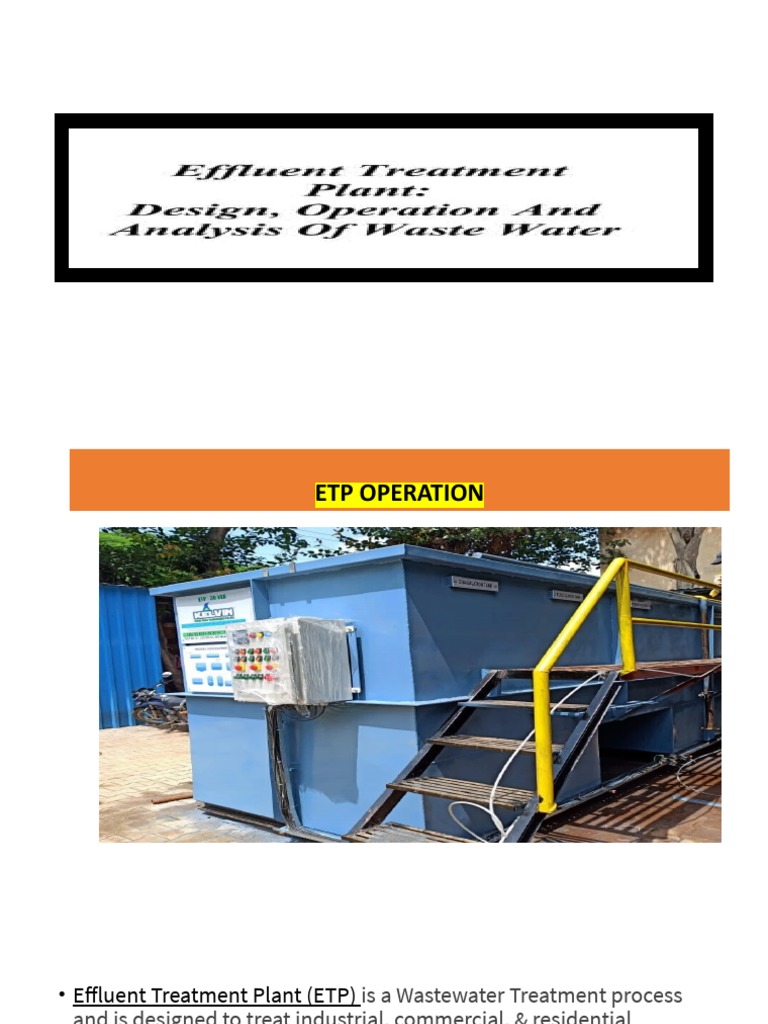 ETP | PDF | Sewage Treatment | Water Pollution