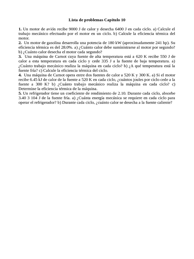 Problemas Capitulo 10 PDF | PDF