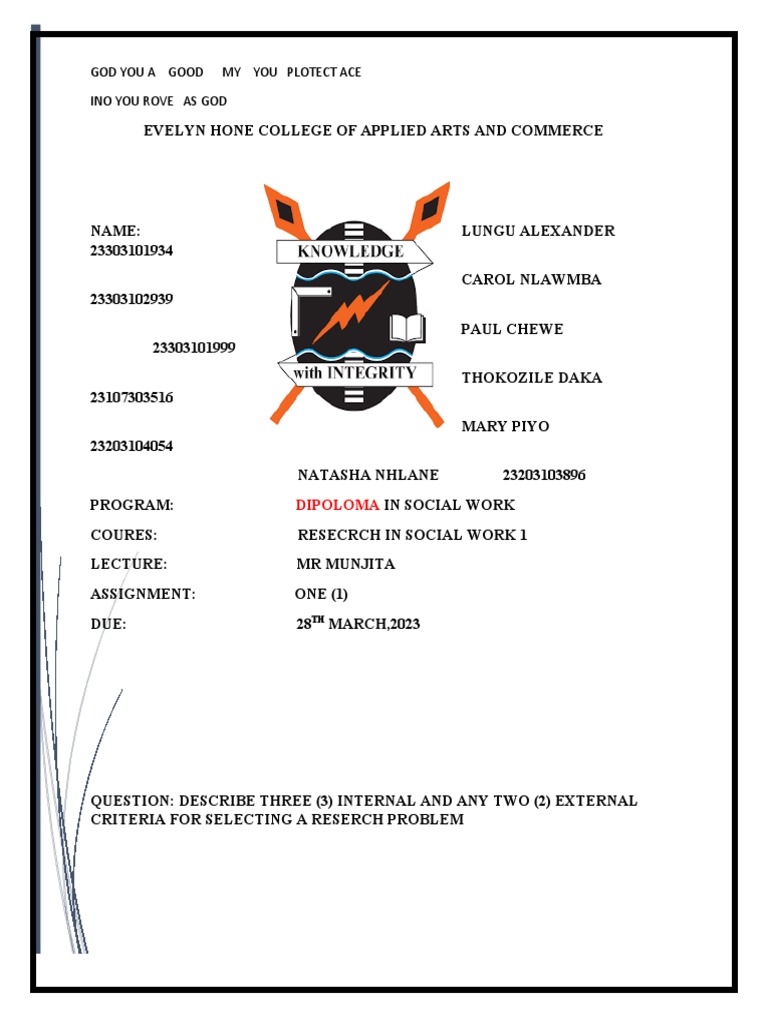 Research Problem Selection Guide | PDF | Expert | Psychology