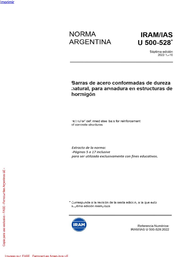 IRAM-IAS U 500-528-2022 - (Extracto) PDF | PDF