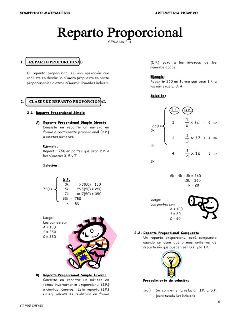 Reparto Proporcional Simple | PDF