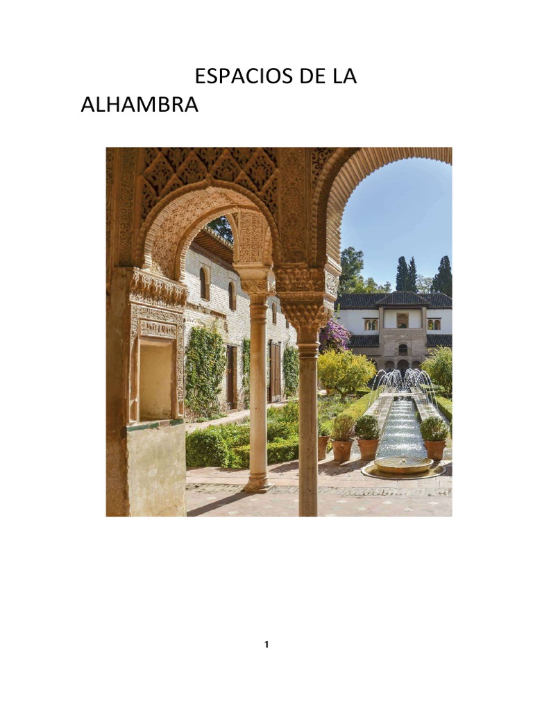 Espacios y Estructuras de la Alhambra | PDF | Historia