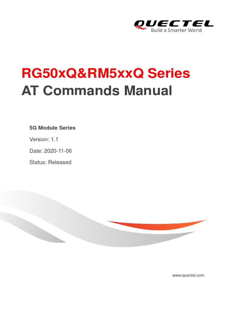 Quectel RG50xQ&RM5xxQ Series AT Commands Manual V1.1 | PDF | Parameter ...
