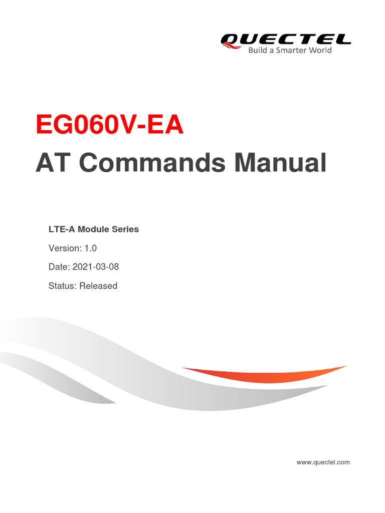 Quectel EG060V-EA AT Commands Manual V1.0 | PDF | Business | Computers