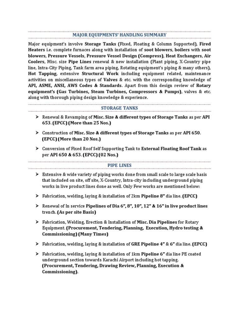 Major Equipment Handling & Installation | PDF