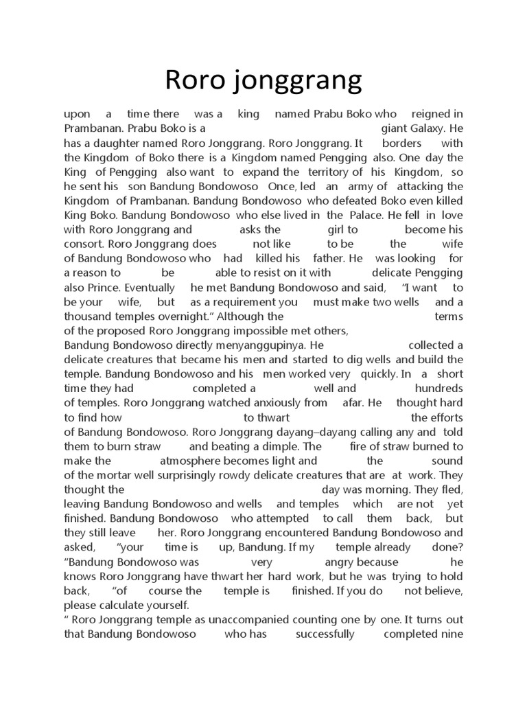 Roro Jonggrang | Download Free PDF | Java