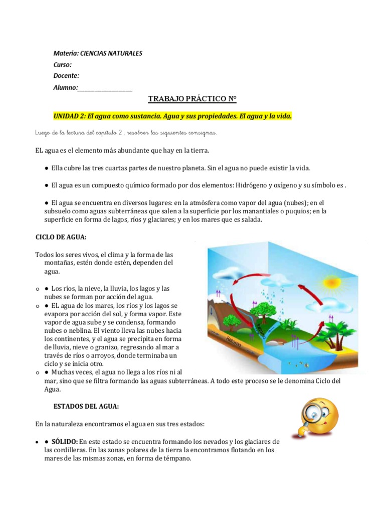 Agua Trabajo Practico PDF | PDF