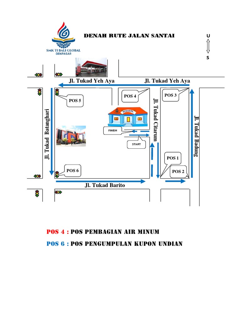 Contoh Denah Rute Jalan Sehat | PDF