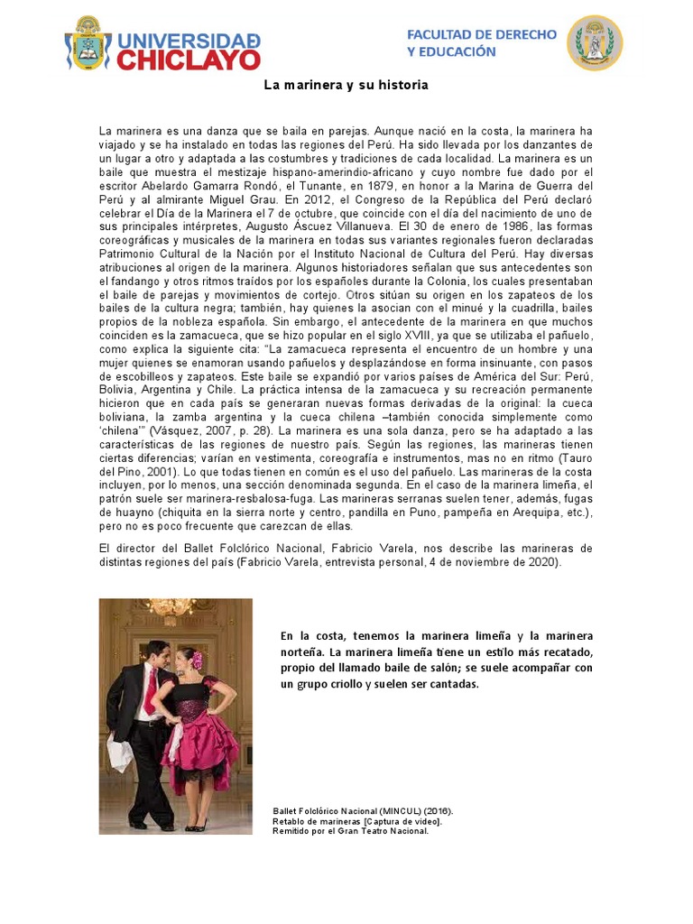 La Marinera y Su Historia | PDF