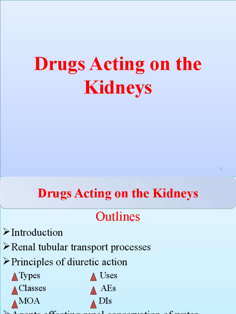 Kidney-Acting Drugs: Diuretics Overview | PDF | Medical Specialties ...