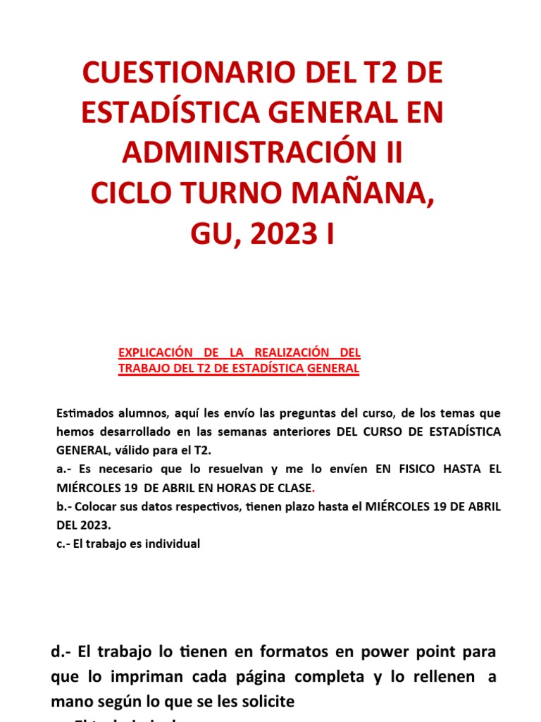 Cuest T2 Estgral Gu Admin Ii 2023 I | PDF