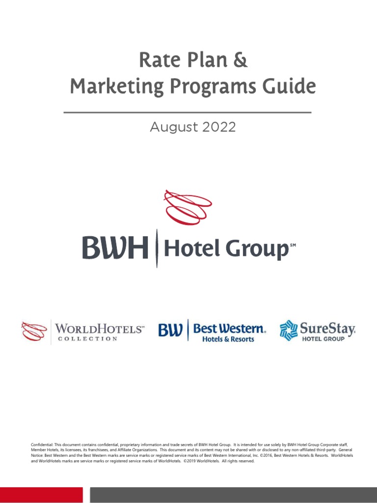 Rate Plan Marketing Guide August 2022 PDF | PDF