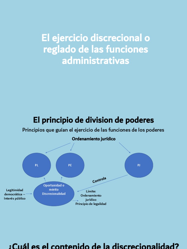 Discrecionalidad y Potestades del PE | PDF
