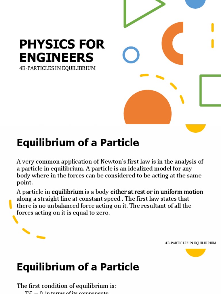 4B-Particles in Equilibrium - Lecture Guide PDF | PDF | Force | Friction
