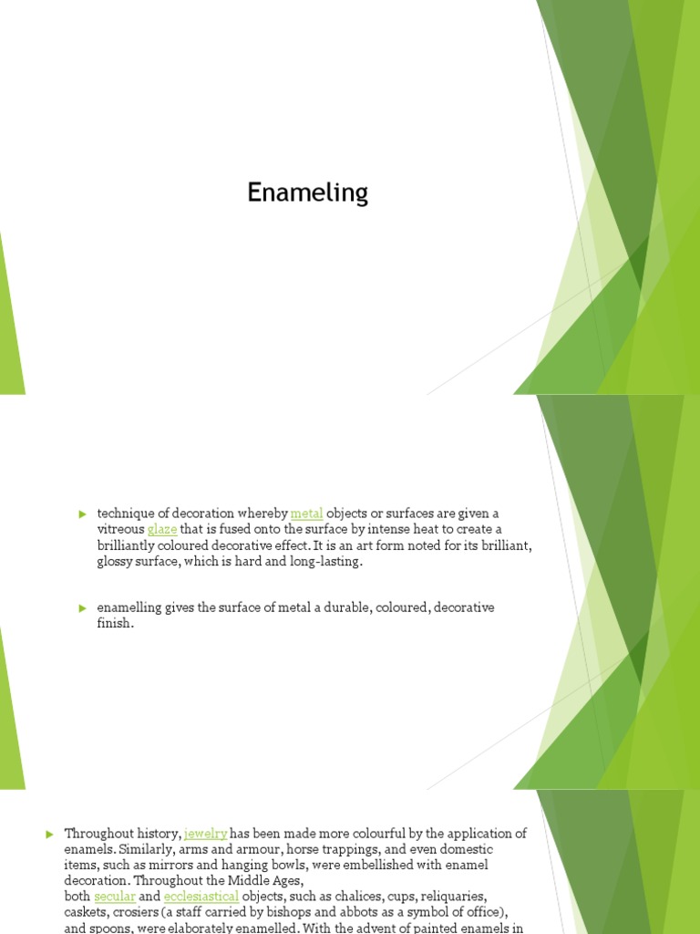 Technique in Enameling | PDF | Vitreous Enamel | Glasses
