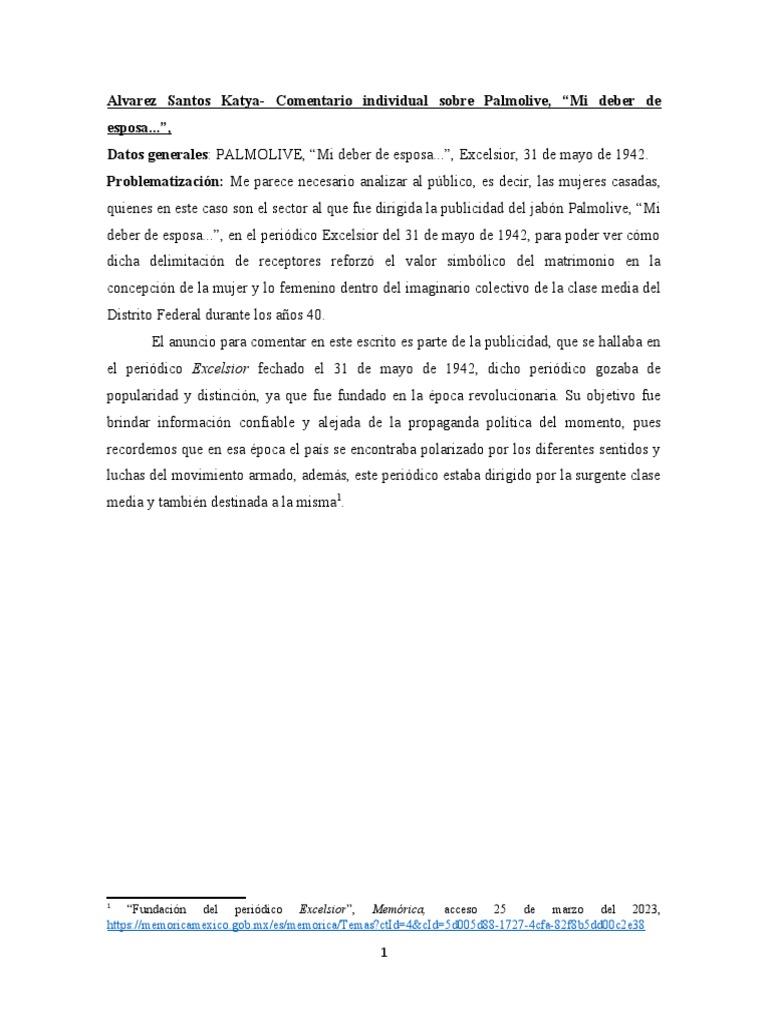 Alvarez Katya - Palmolive | PDF