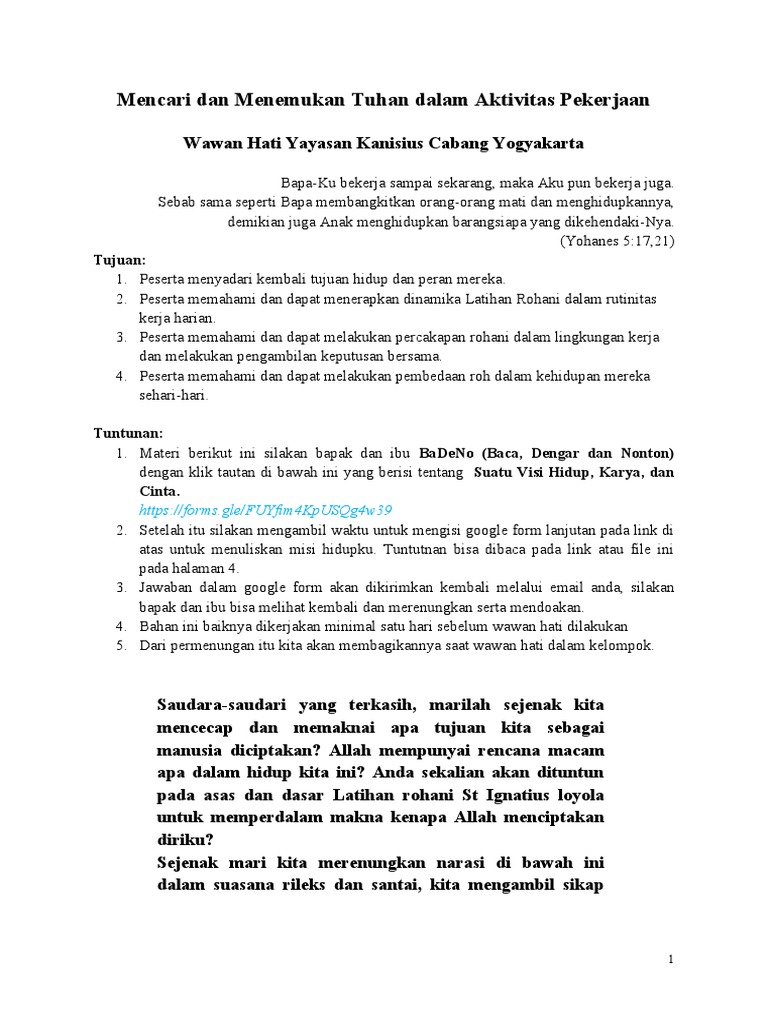 Wawan Hati YKCY | PDF