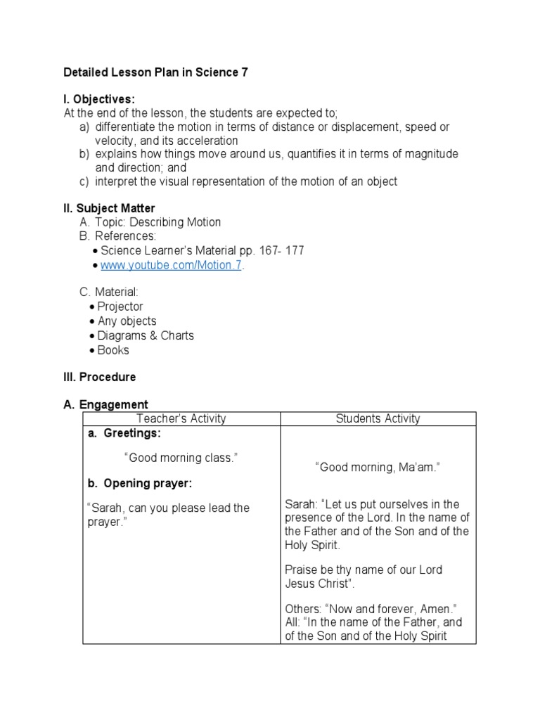 Detailed Lesson Plan in Science 7 | PDF