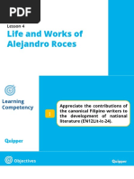 Life and Works Of: Alejandro R. Roces | PDF