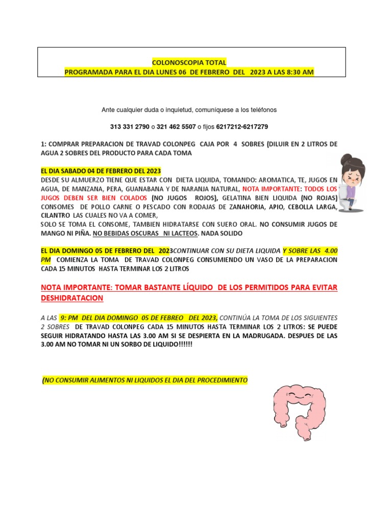 Preparacion Colonpeg | PDF