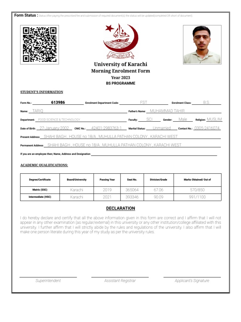 Enrolment Form | PDF