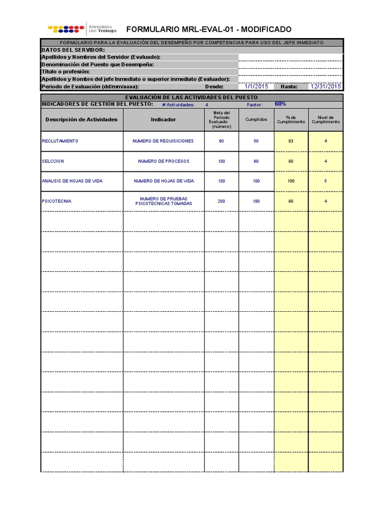 Formulario - MDT - EVAL - 1 - 2021 FEB | PDF