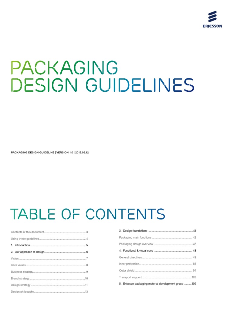 Ericsson Packaging Design Guidelines | PDF
