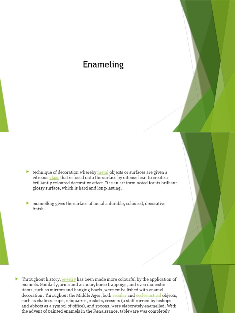 Enameling Techniques & History | PDF