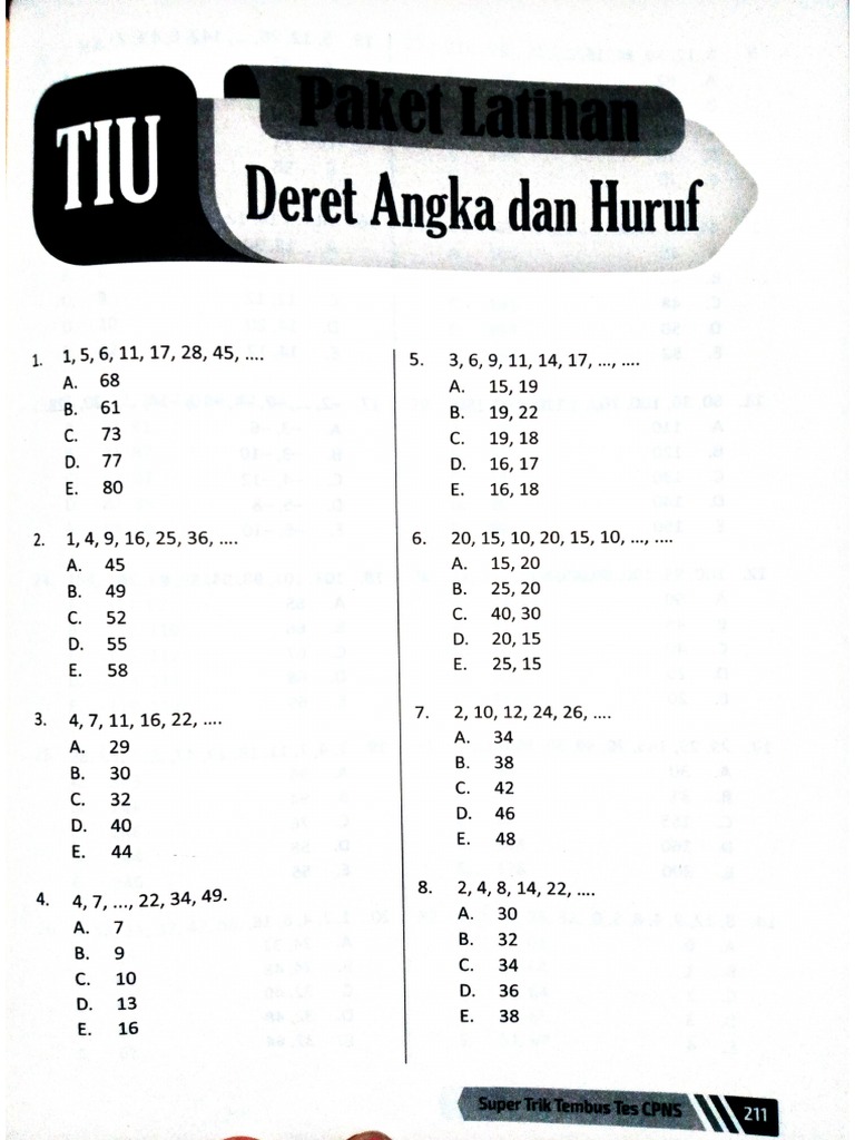 TIu Deret Dan Angka | PDF