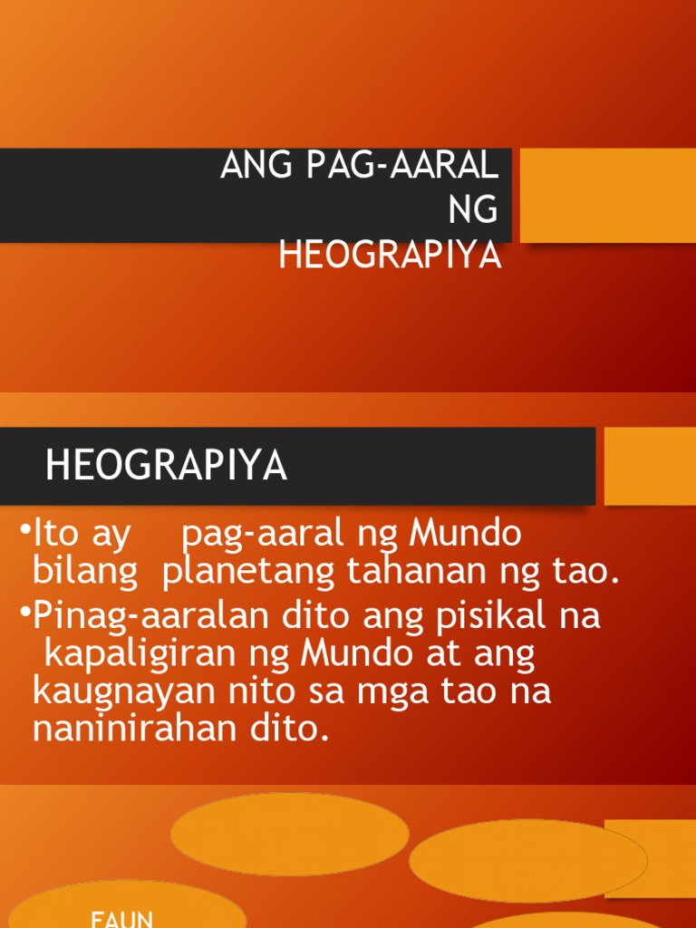 Limang Tema NG Heograpiya | PDF