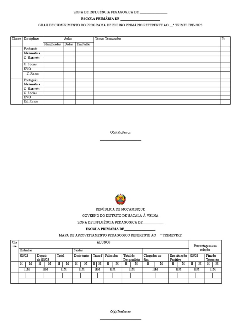 Mapas Trimestrais | PDF