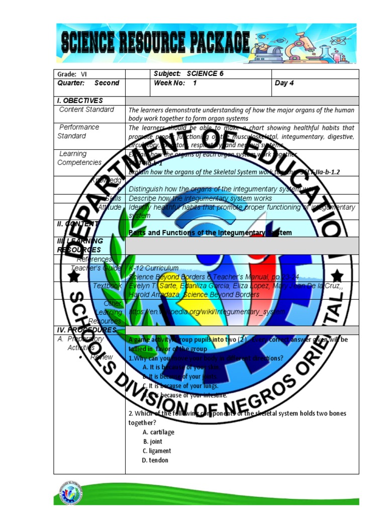 DLP SCIENCE 6 Q2 WK 1 Day 4 | PDF
