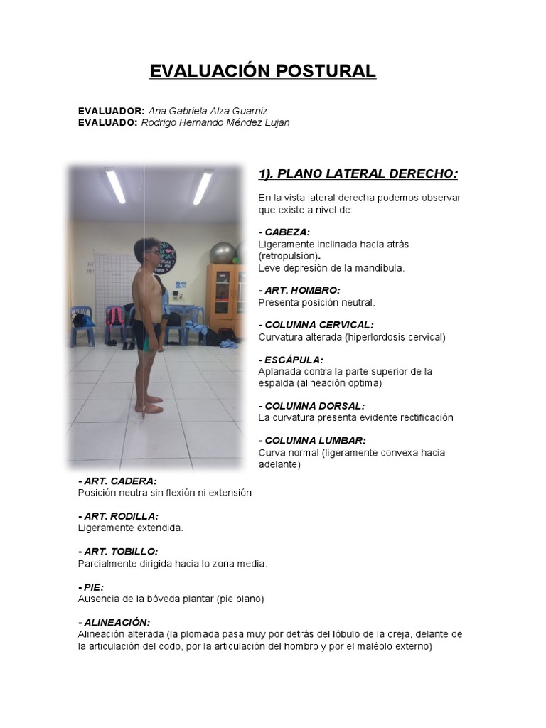 Evaluación Postural | PDF