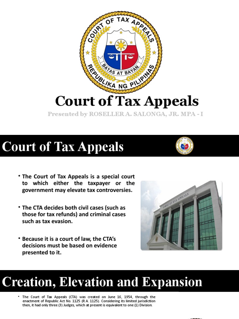 Overview of Court of Tax Appeals | PDF | Finance & Money Management
