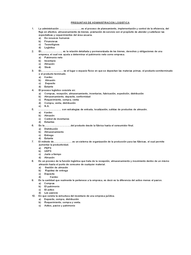 Banco de Preguntas | PDF