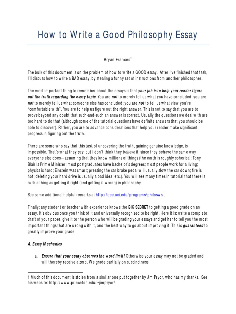 How to Write a Philosophy Essay: Guidance on Structure, Clarity, and ...