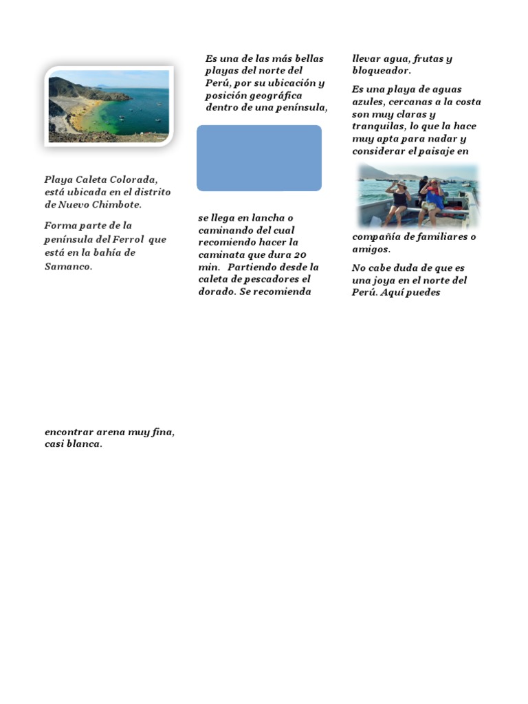Playa Caleta Colorada en Nuevo Chimbote | PDF