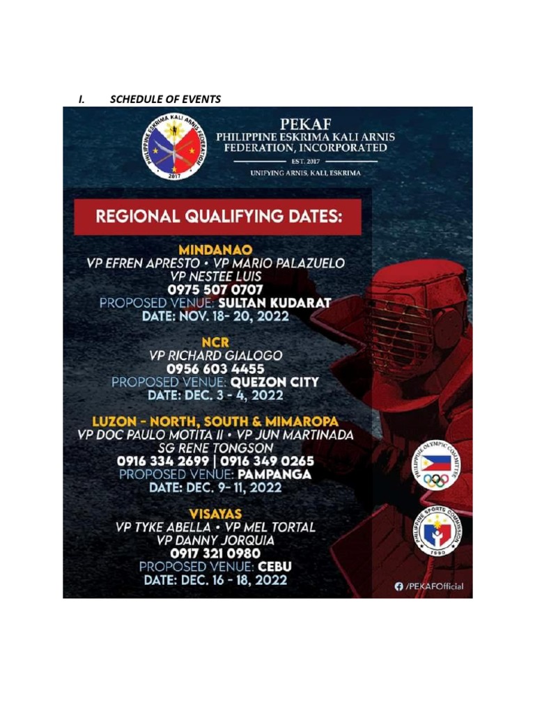 PEKAF Qualifying Leg General Guidlelines PDF | PDF