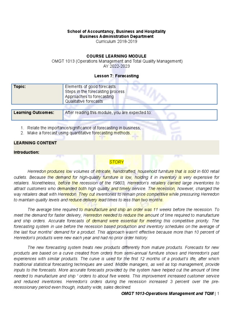 OMGT 1013 Module - 7 | PDF