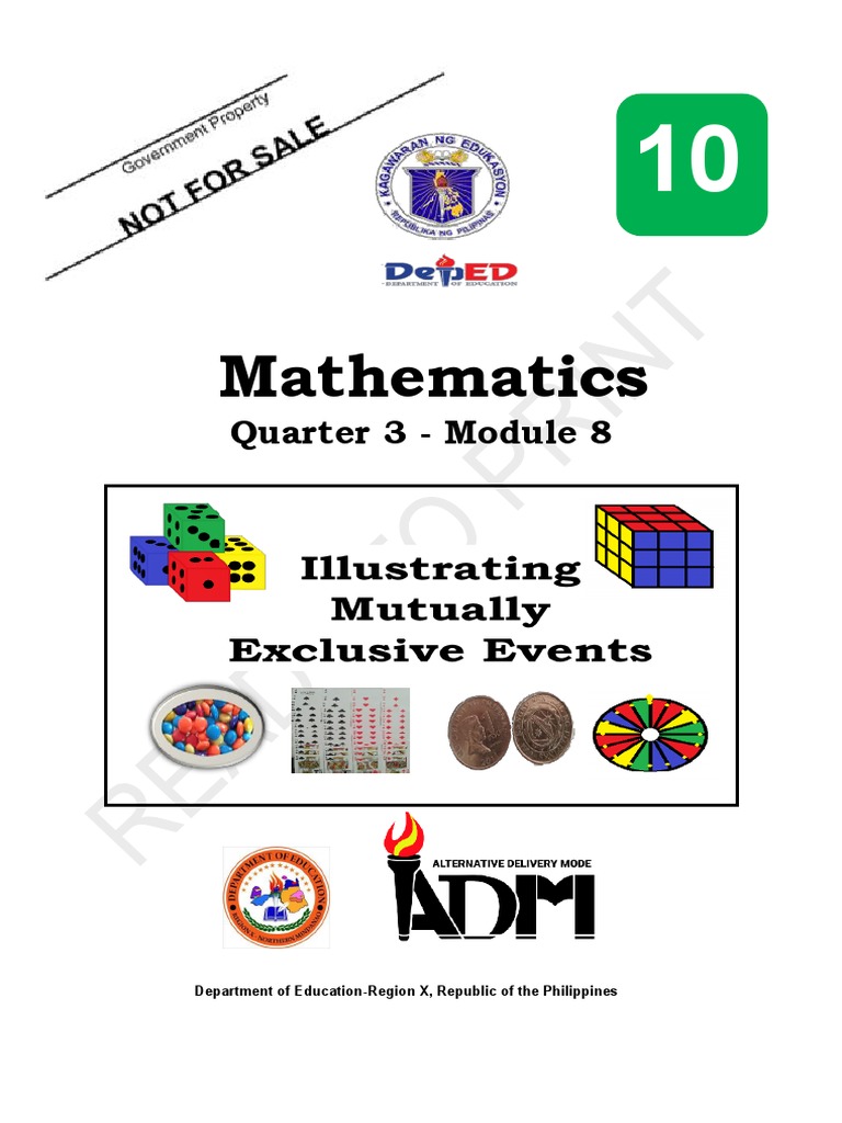 Math10 q3 Mod8 Illustrating-Mutually-Exclusive-Events.v5 PDF | PDF