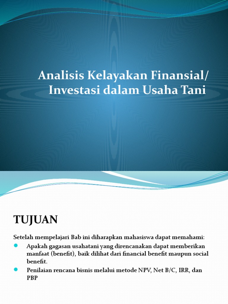 Analisis Kelayakan Finansial Usahatani | PDF