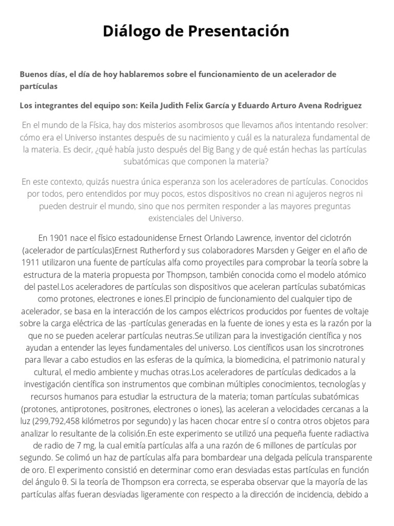 Diálogo de Presentación PDF | PDF