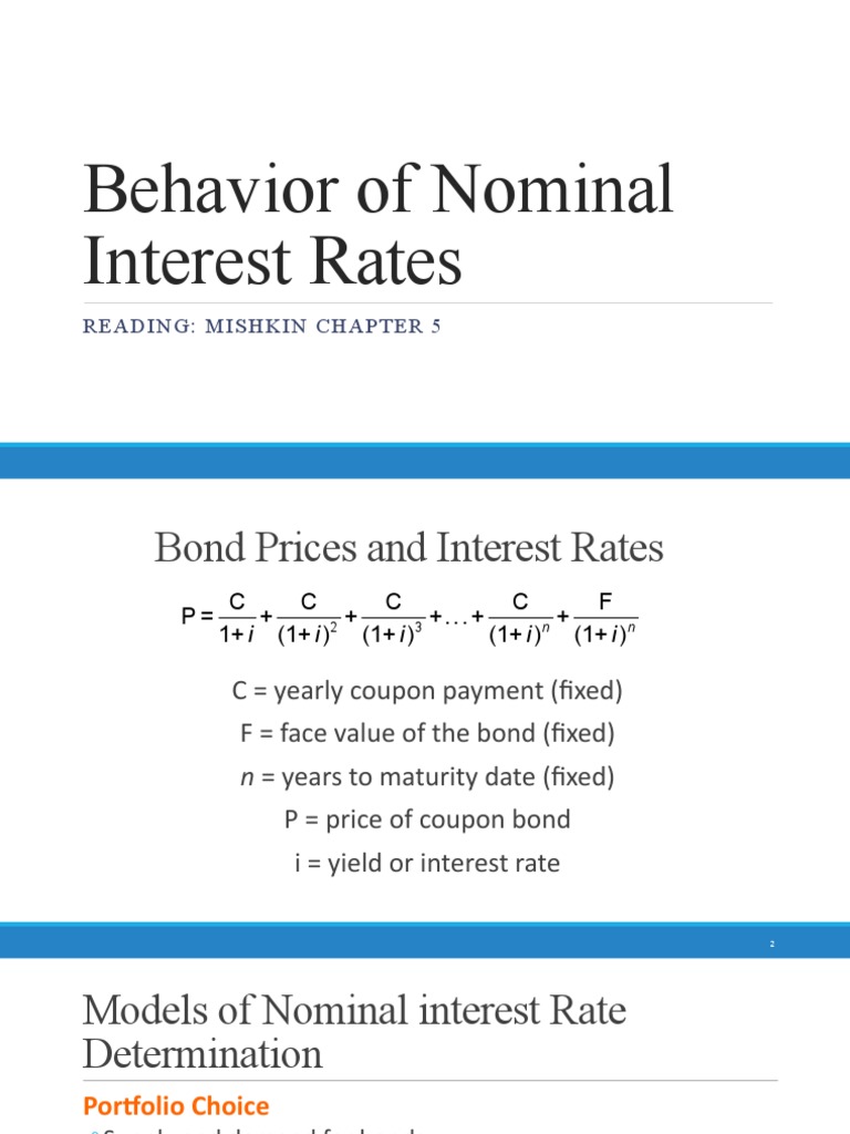 Chapter 5 - Student Lecture Notes - Nominal Interest Rates 2022f ... Chapter 5 - Student Lecture Notes - Nominal Interest Rates 2022f ...