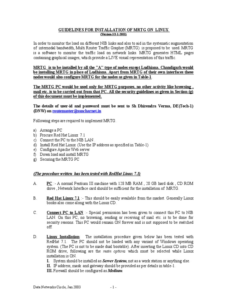 MRTG Installation Guide for Linux | PDF | Technology & Engineering