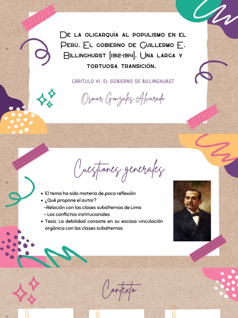 Gobierno de Guillermo Billinghurst PDF | PDF | Gobierno